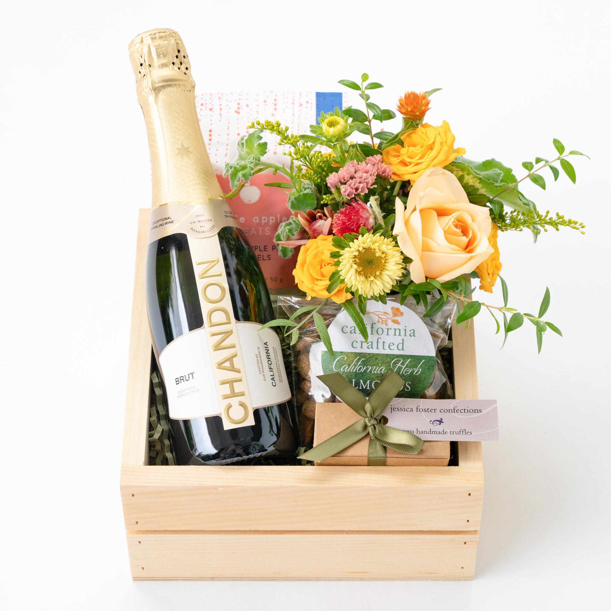 Petite Celebration Gift Box with Flowers | Hand Delivery in Santa ...